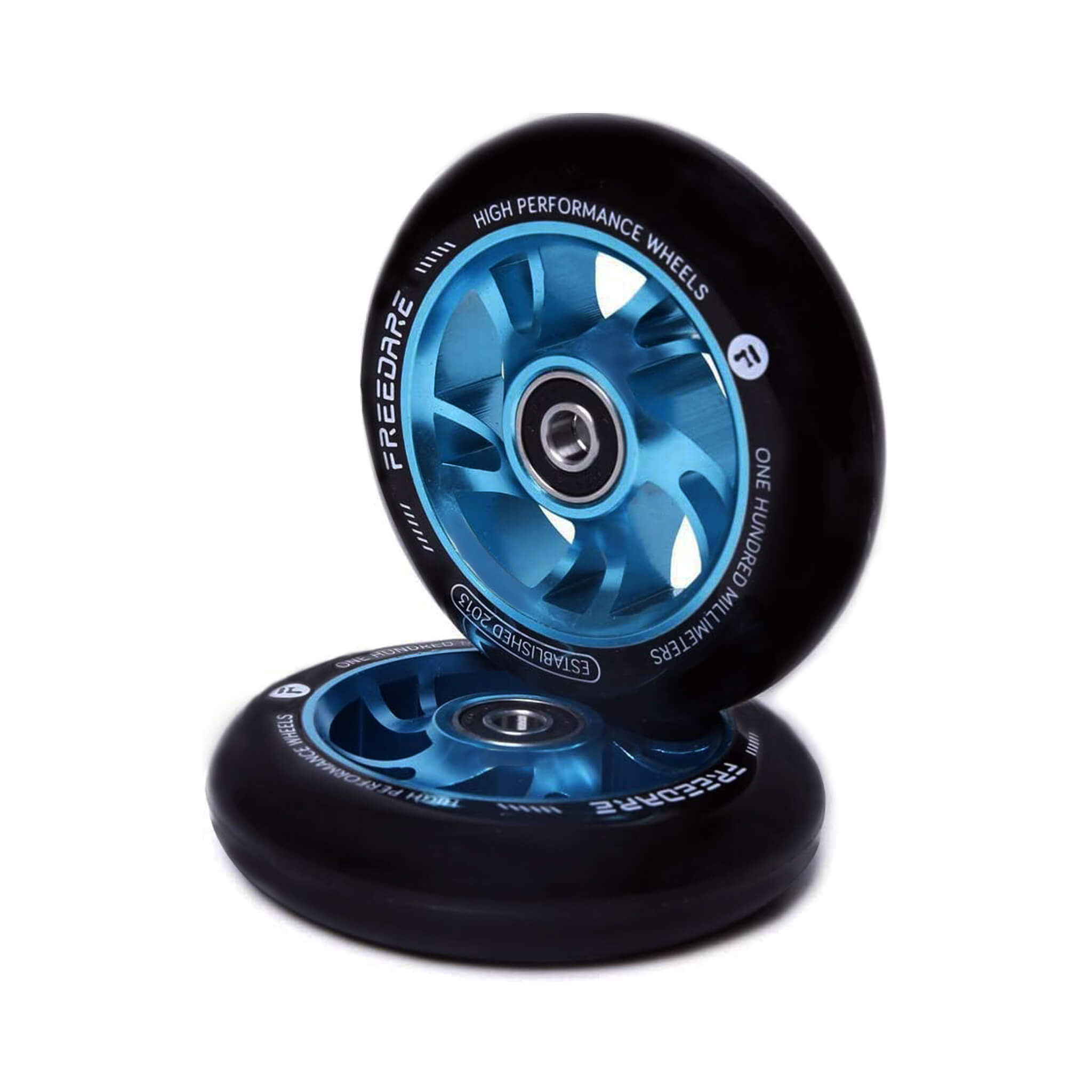 Freedare Blue Pro Scooter Wheels 100mm Pair – FREEDARESPORT